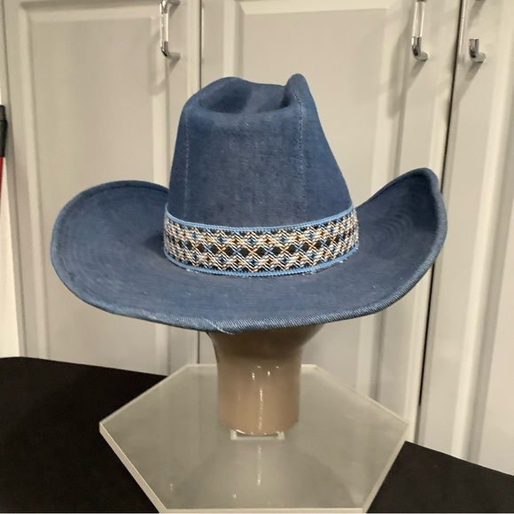 Youngan Denim Western Hat | Accessories | Vintage 7s Ya Youngan Blue ...